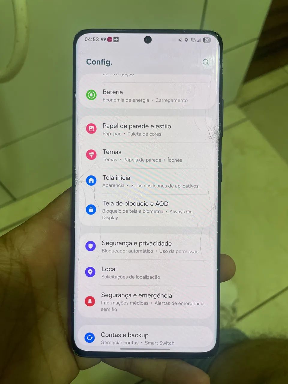 S21 ultra 256 gb com o vidro trincado mais touch 100% funcionando ...