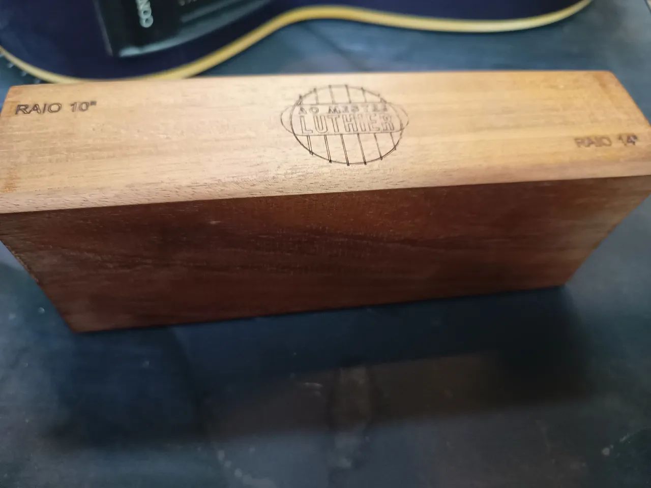 Taco de raiar escala 10" 14" madeira dura Luthier para Violão guitarra ...