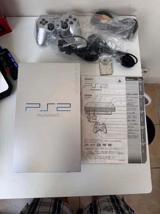 Playstation 2 Fat Silver Prata Na Caixa Original Bloqueado - Consoles ...