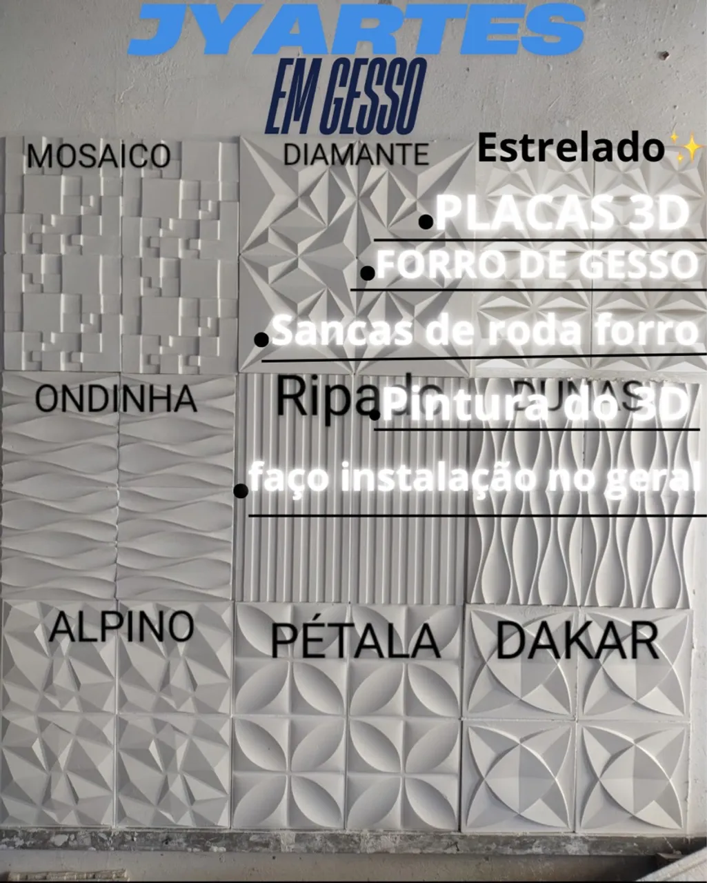 "placa de gesso" no Brasil