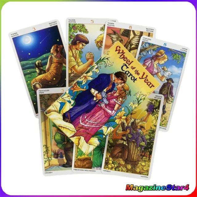 Cartas de Tarô Roda do Ano - Wheel Of The Year Tarot - 78 Cartas Deck Jogo de Baralho - Hobbies ...