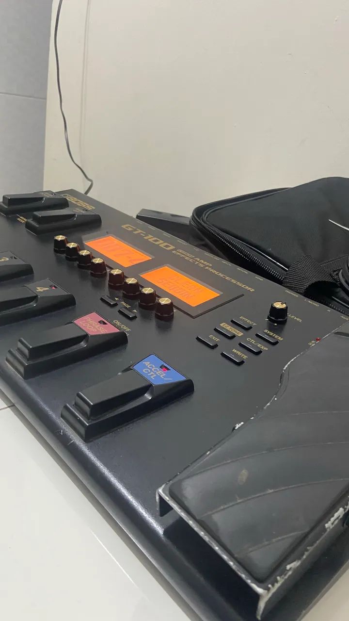 PEDALEIRA BOSS GT-100 + Bag + Fonte original Roland - Instrumentos ...