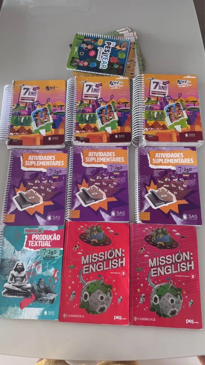 Material SAS 7o Ano completo Ari de Sá Edição 2025 - Livros e revistas ...