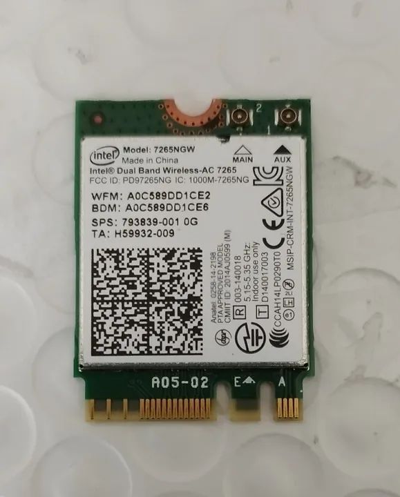 Placa Wifi para Notebook M2 Intel Dual Band Wireless-AC *NGW ngff ...