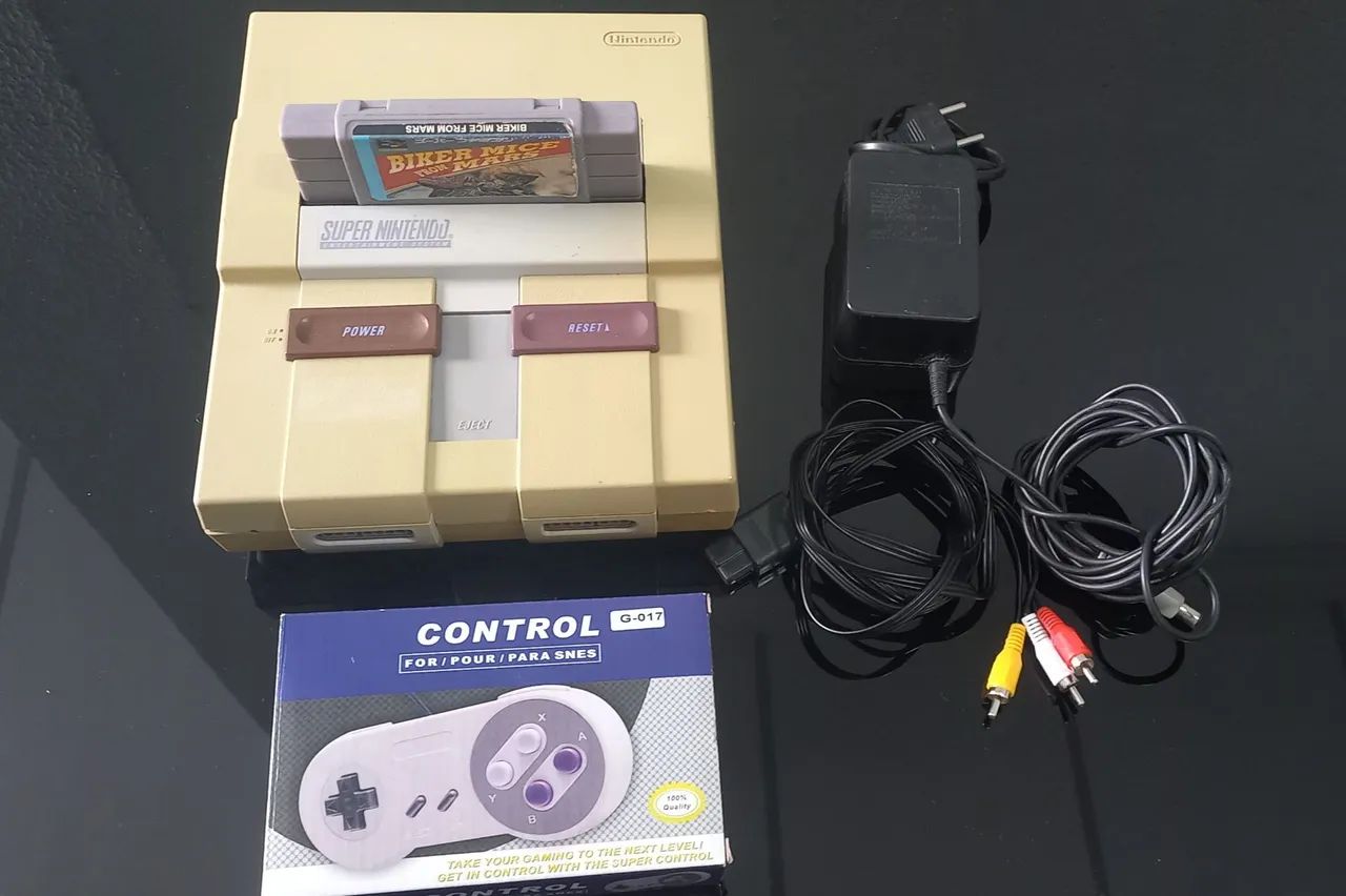 Super Nintendo (SNES) Completo + Jogo Biker Mice from Mars - Consoles ...