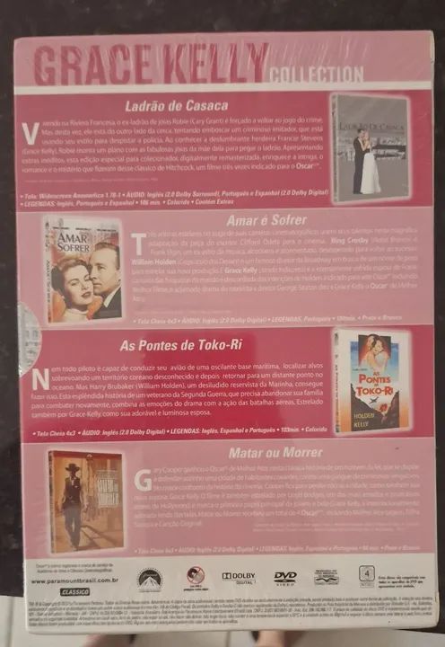 Coleção de Filmes da Grace Kelly 5 DVDs lacrados - CDs, DVDs etc ...