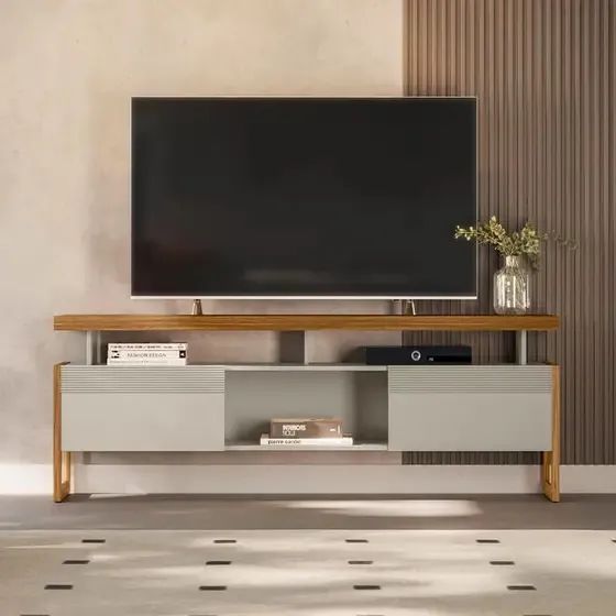 Rack Esmeralda Linea Brasil, ideal para TVs até 70 Polegadas - Entrega Imediata; - Racks e ...