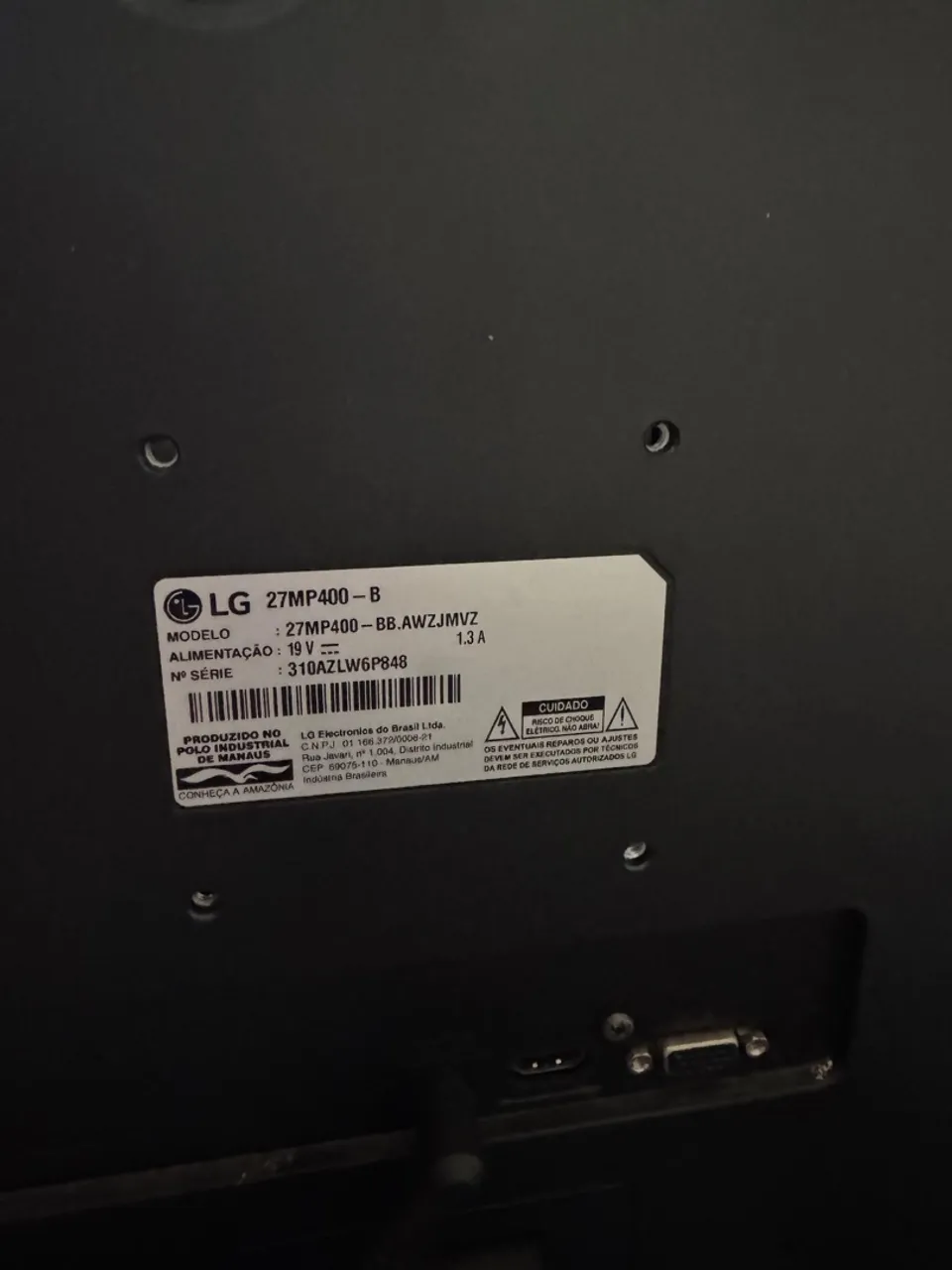 "monitor lg 27 polegadas" no Brasil