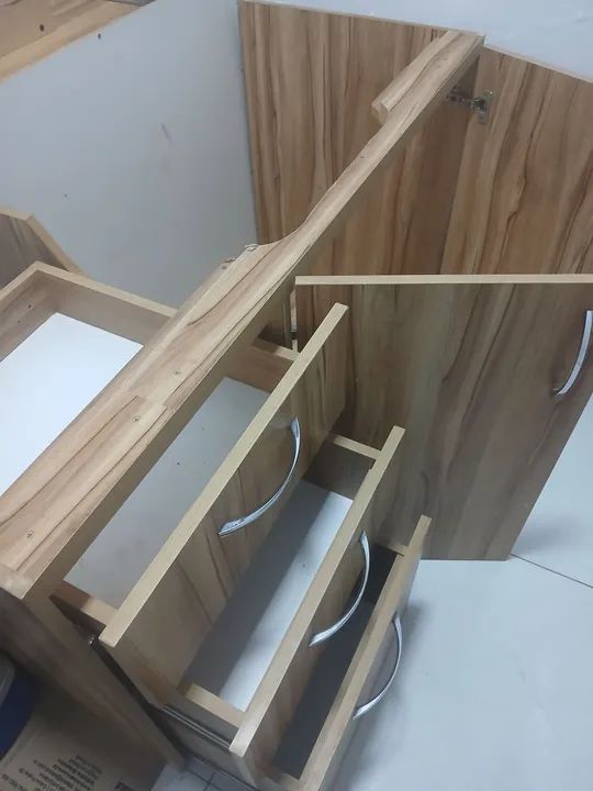 Armário/Balcão para pia de Cozinha Amadeirado - Armários e Guarda ...