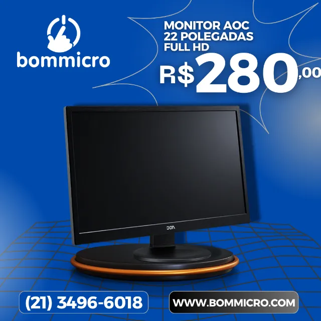 "monitores de 22 polegadas" - Monitores no Brasil
