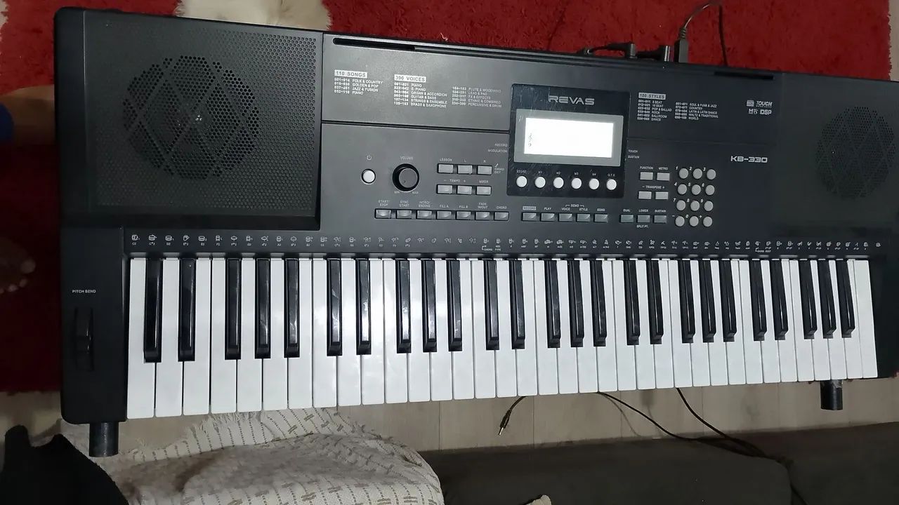 TORRO Teclado Revas KB 330 + pedal sustain+ capa+ suporte ...