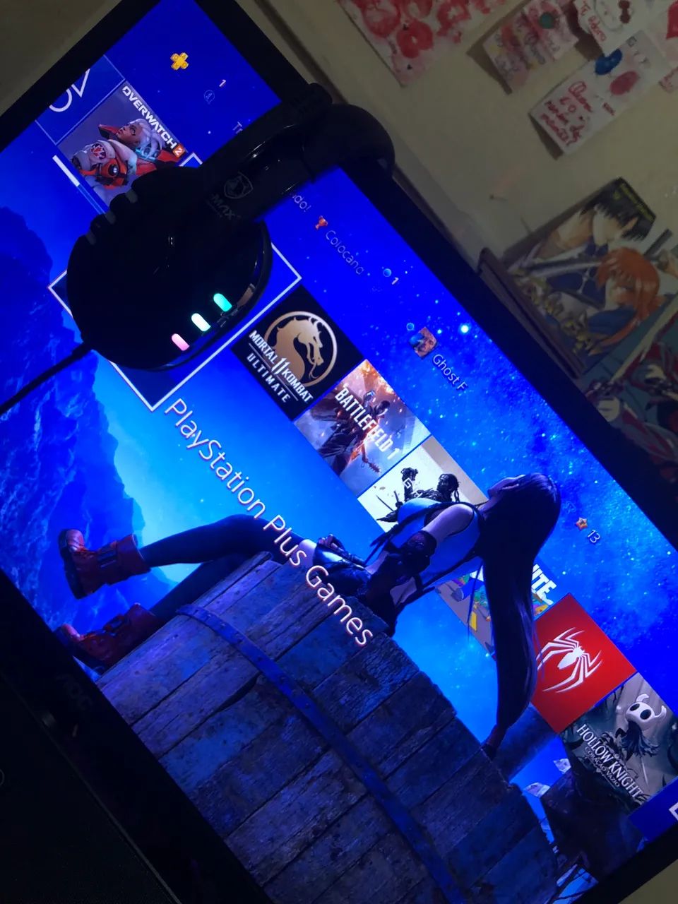 PS4 FAT 500GB + 3 controles + 4 jogos - funcionando 100%! + Fone de ...