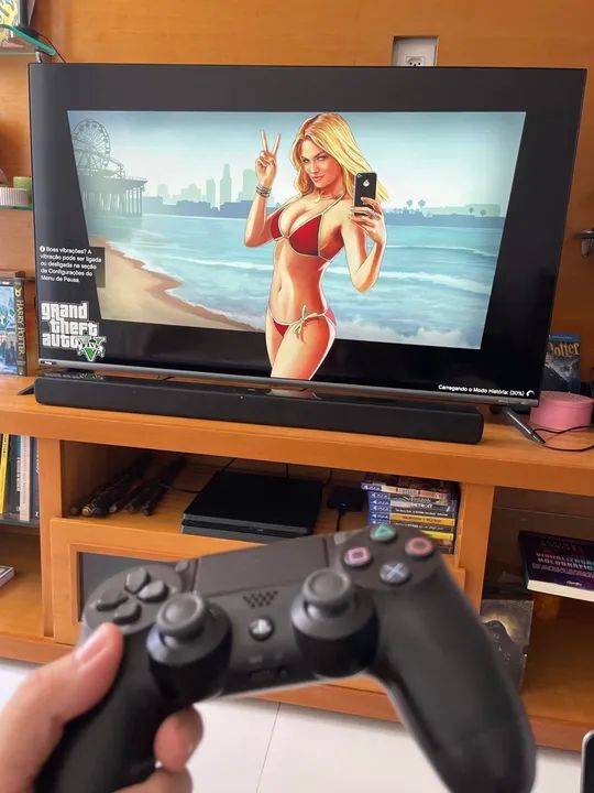 PS4 slim com 250gb HD externo de 500gb controle original 9 jogos Consoles de Video Game Abolicao Rio de Janeiro 1377469182 OLX