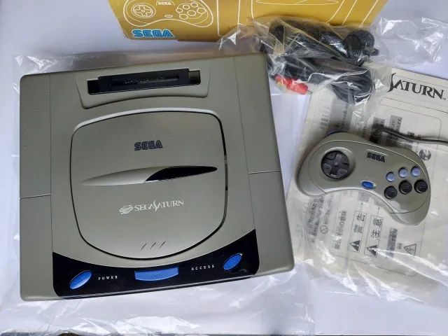 SEGA Saturn Modelo 1 Completo Na Caixa Muito Novo Serial OK + Cartucho 4MB Pseudo Saturn ...