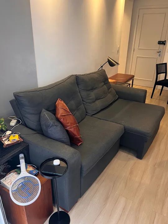 Sofá retrátil doha stitch- cor grafite - Sofás e Poltronas - Cohafuma ...