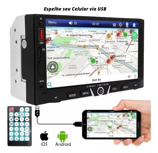 "tela touch 7 polegadas" no Brasil