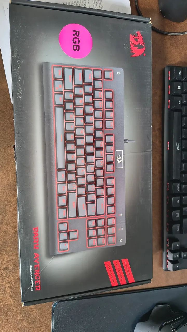 Teclado Mecânico Redragon Dark Avenger RGB - Switch Blue - Periféricos ...