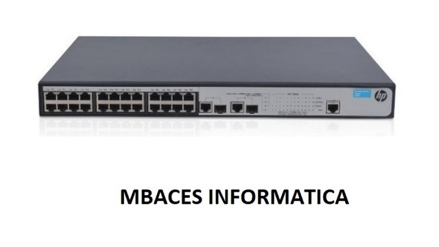Switch 24 portas HP V1905-24 Portas Fast Gerenciável + 2 portas Gigabit ...