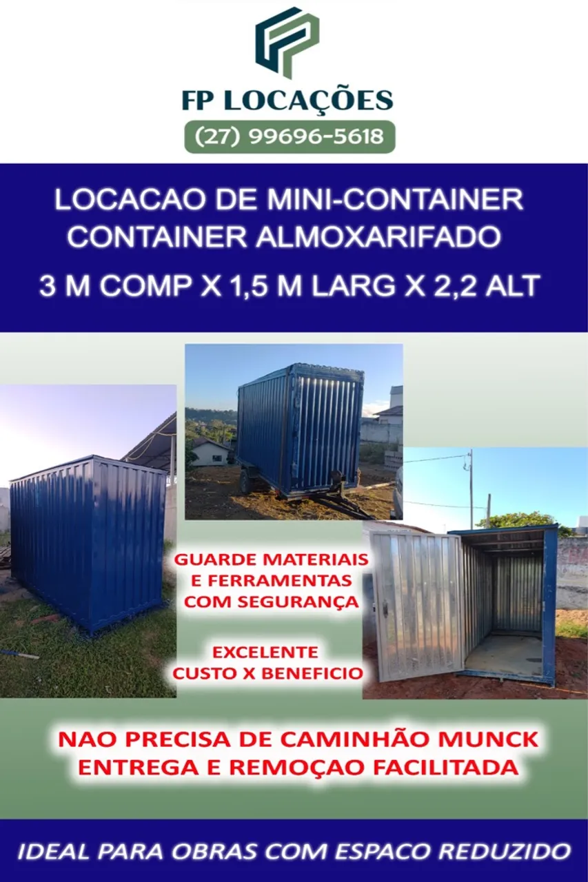 "mini container" no Brasil