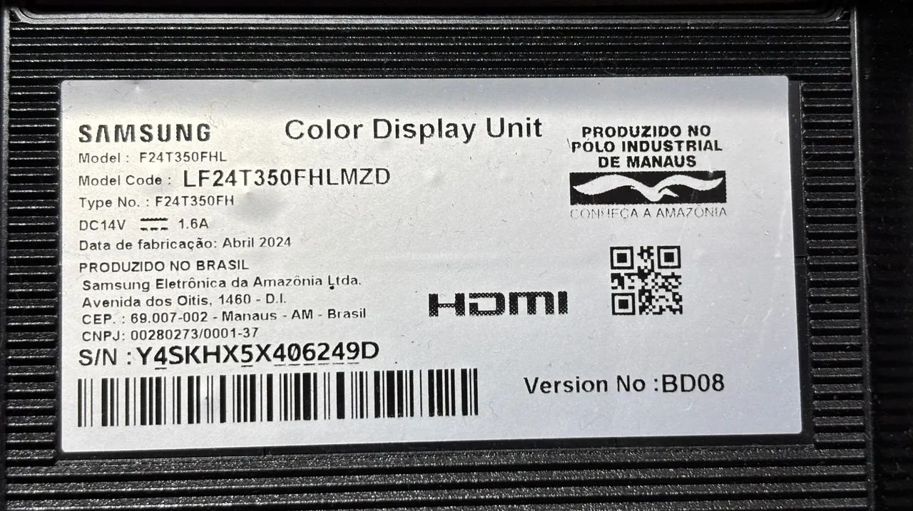 Monitor Samsung 24 polegadas - Monitores - Cidade Nova, Manaus ...