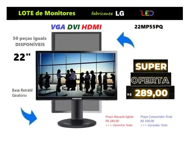 "monitor de 22 polegadas lg" no Brasil