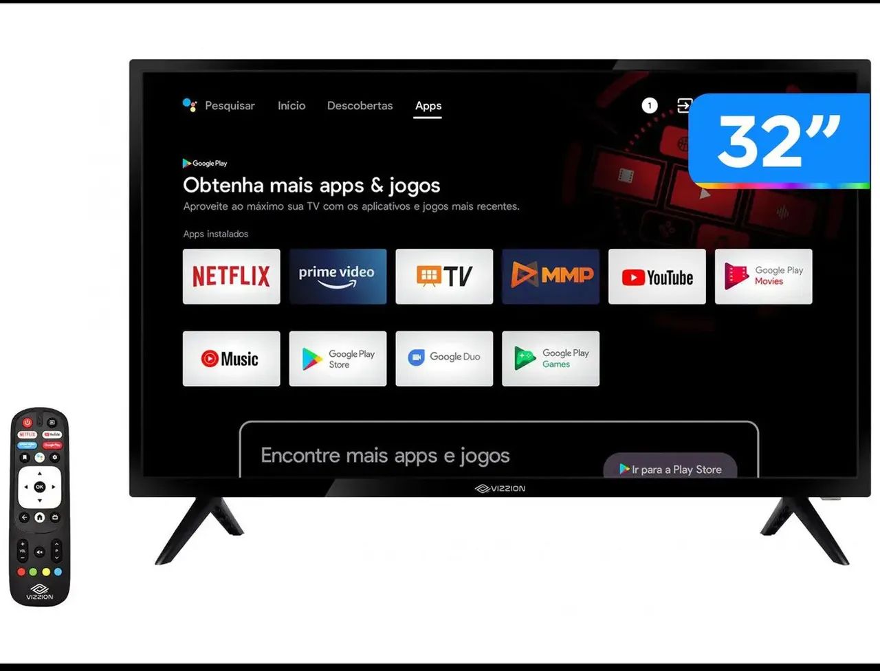 Oportunidade!! TV LED Vizzion 32 polegadas HD com Android TV - TVs - Morumbi, Uberlândia ...
