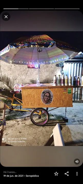 Bikefood de açaí, sacolé goumert, sorvete etc. Excelente opção praças ...