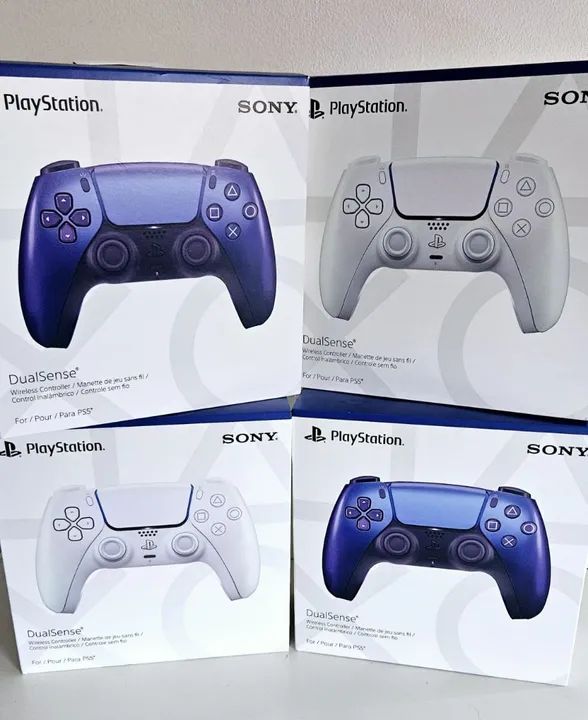 Controle DualSense PS5 Cores Chroma Índigo e Chroma Pearl - Novo e ...