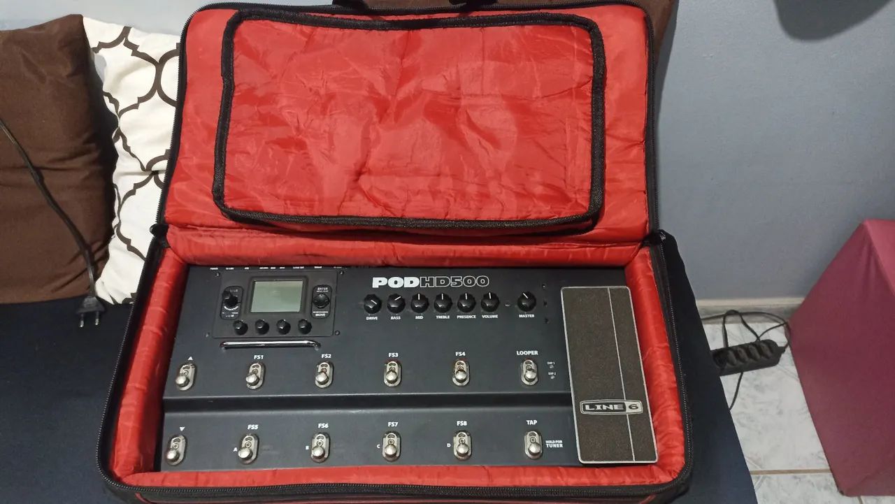 Pedaleira POD HD500 LINE 6 com BAG acolchoado personalizado ...