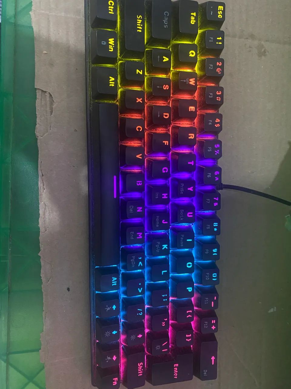 Teclado Gamer Mecanico 60% Rgb Anti Ghosting Switch Blue Fps ...