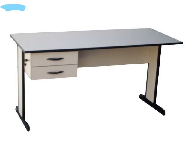 Mesa para professor com 2 gavetas - 1,20x 0,60x 0,74 - cinza ou bege ...