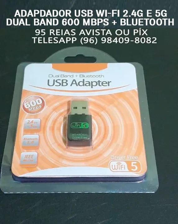 Adaptadores Wi-Fi 6g Fenvi-usb 1800 mbps, wi-fi 6g . 5g . 2.4g, usb 3.0 ...