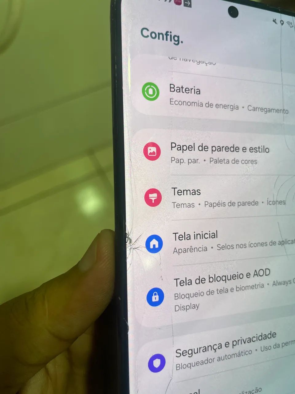 S21 ultra 256 gb com o vidro trincado mais touch 100% funcionando ...