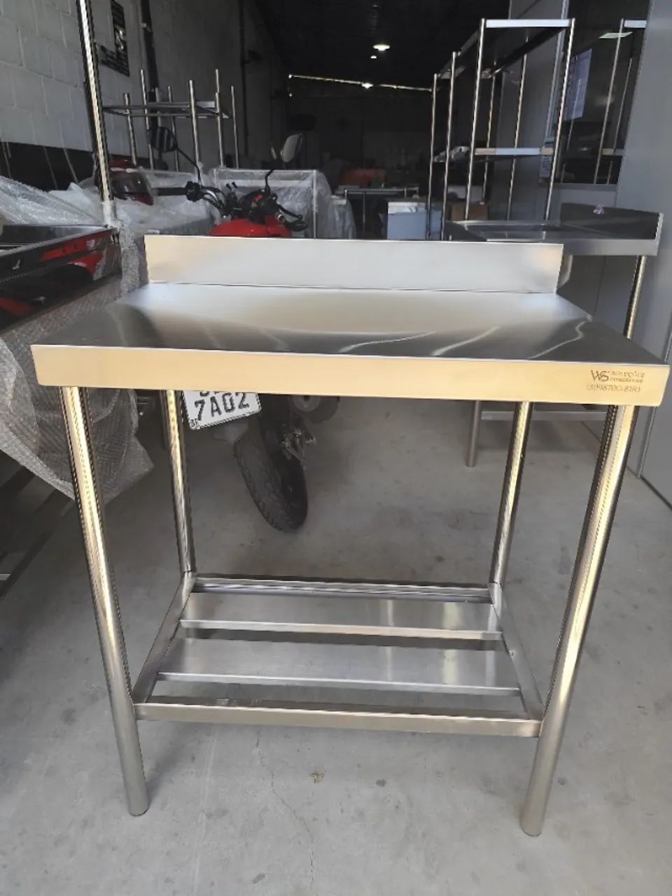 Bancada Comercial 1,80m com Rodo banca - Fabricada em Aço Inox ...