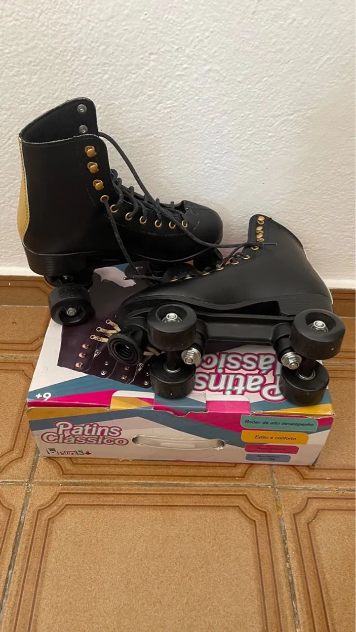 Patins Clássico Preto - Conforto e Estilo! - Esportes Sobre Rodas ...
