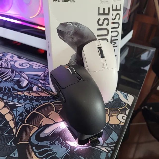 Mouse gamer sem fio x11 K-snake, 12.000 DPI, Tri-Mode (2.4G, BT, Wired ...