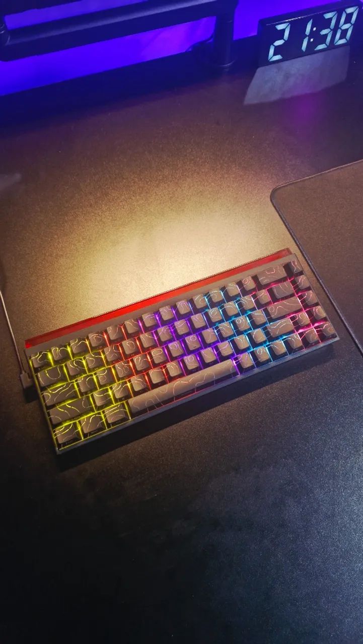 Teclado Gamer Mecânico Nacodex NK68 65% Hot Swappable (Novo ...