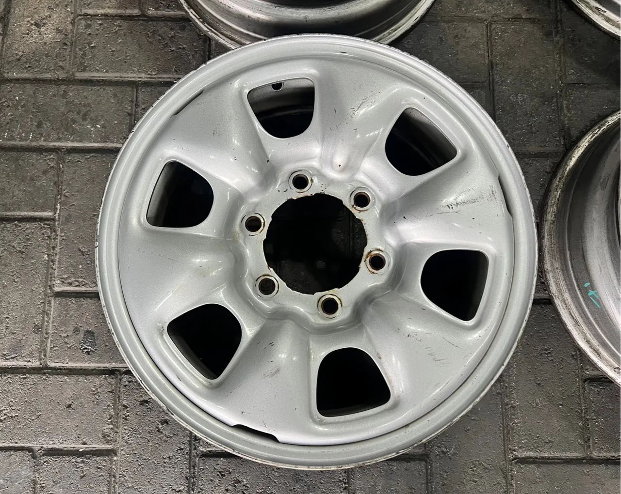 Jogo de Rodas Ferro Hilux Toyota 16 / Roda de Ferro 16 Hilux / Roda ...