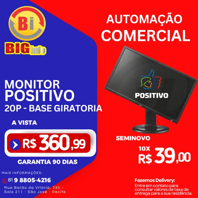 "monitor positivo 10 polegadas" no Brasil