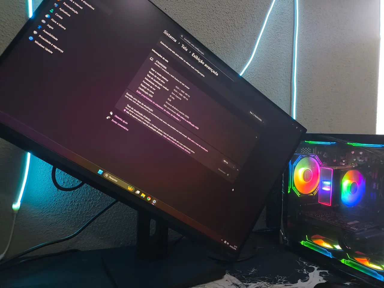 Monitor 27 polegadas IPS fullhd 180hz Vira vertical sem caixa top ...