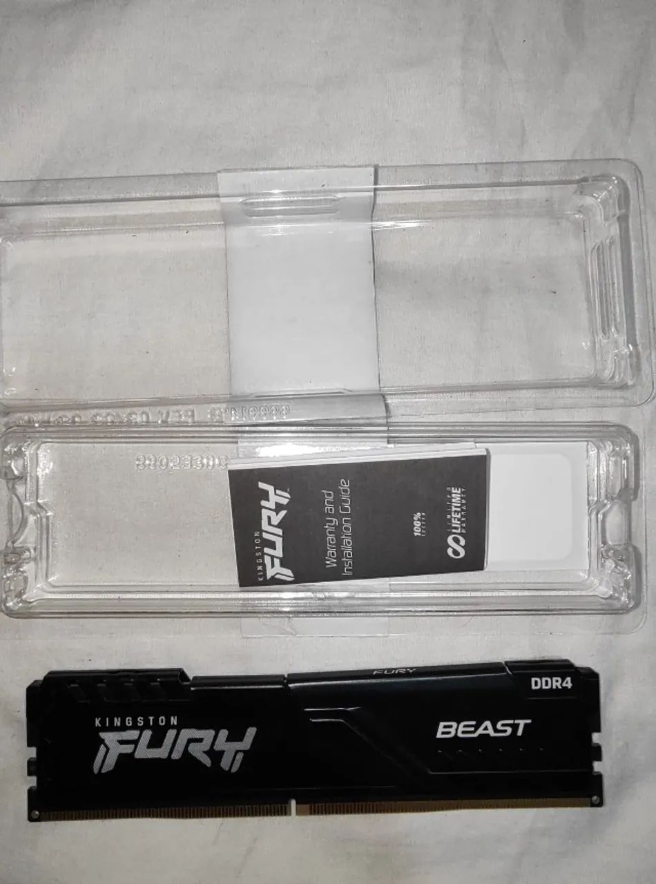 MEMÓRIA DDR4 KINGSTON FURY BEAST, 8GB, 3200MHZ, PRETO - Memória RAM ...