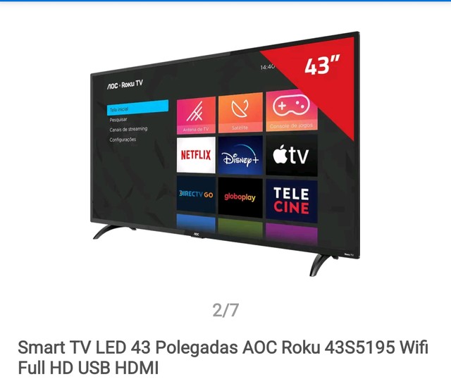 Tv smart led 43 polegadas | +376 anúncios na OLX Brasil