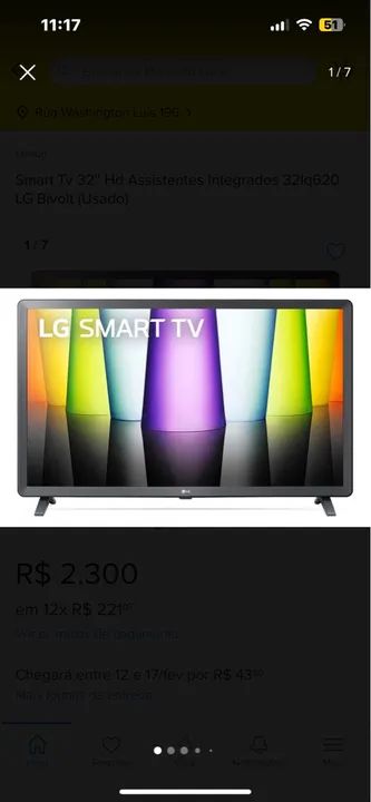 Smart TV LG 32 polegadas HD com Assistente Integrado - TVs - Centro, São Paulo 1375978785 | OLX
