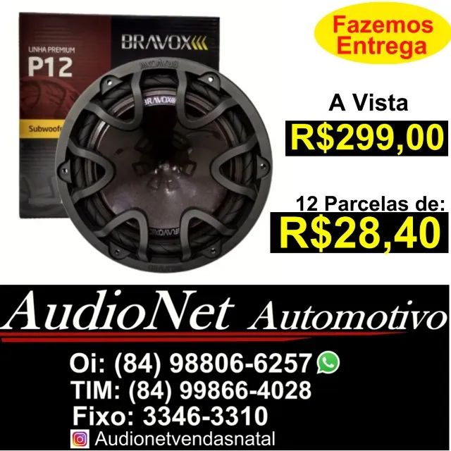 "auto falante bravox 12 polegadas" no Brasil