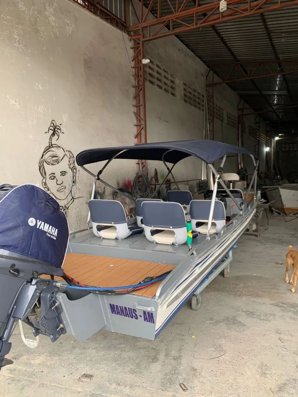 Bote de aluminio 6m x 1,60m com motor 60hp yamaha 4 tempos. - Barcos e ...