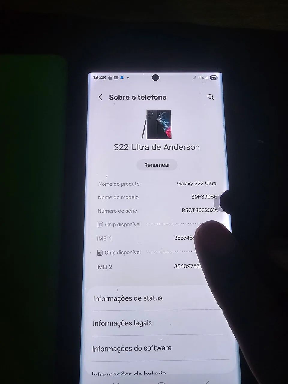 S22 ultra com detalhes na tela! - Celulares e Smartphones - Recreio dos ...