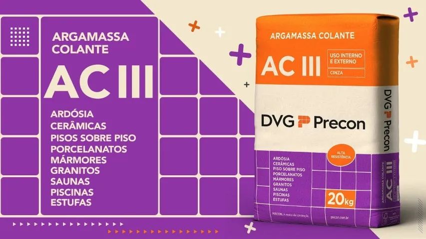 Argamassa AC3 uso interno e externo ( porcelanato, mármore, granito ...
