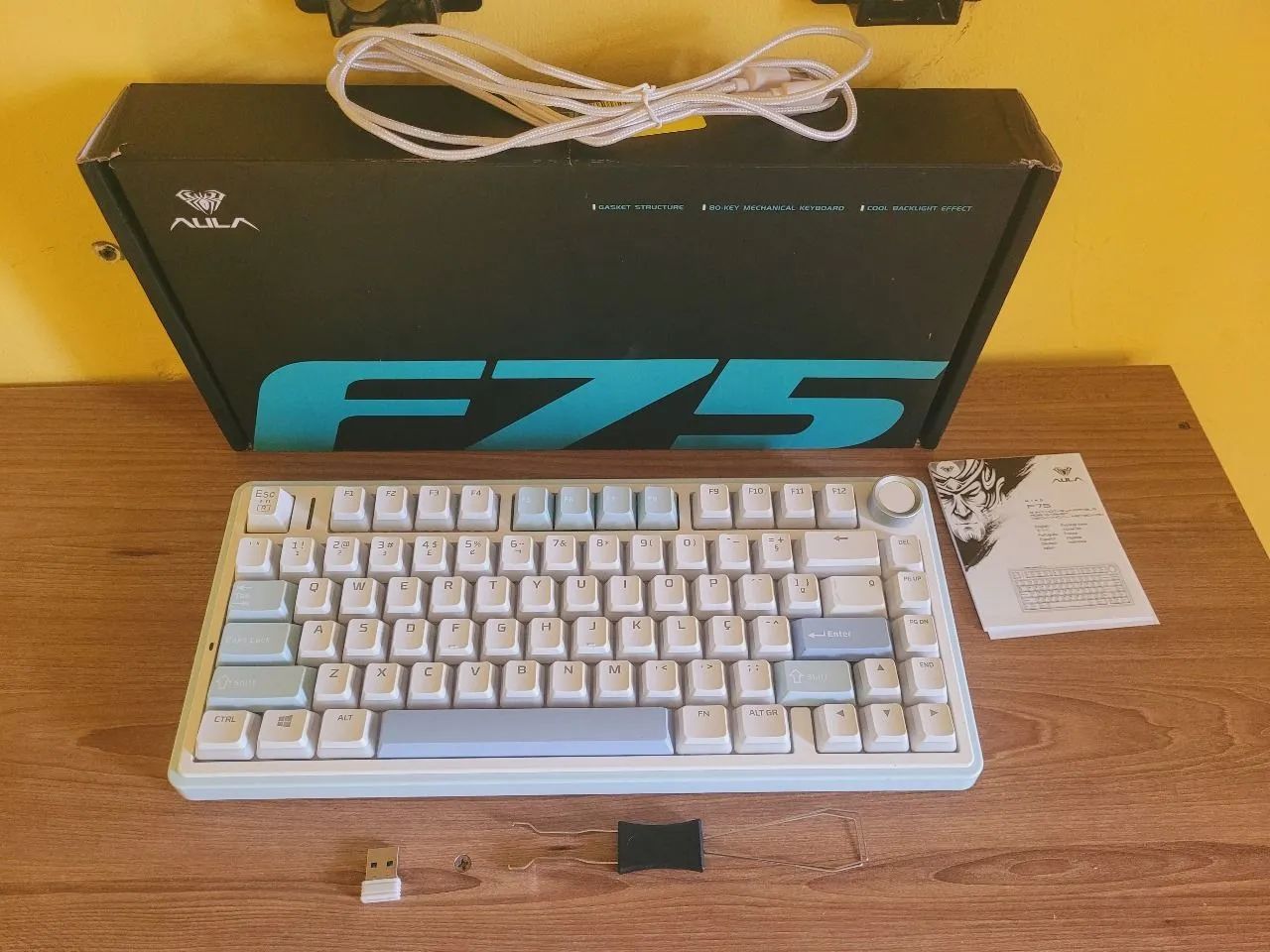 Teclado Mecânico Aula F75 com Keycaps HyperX Pudding - Periféricos e ...