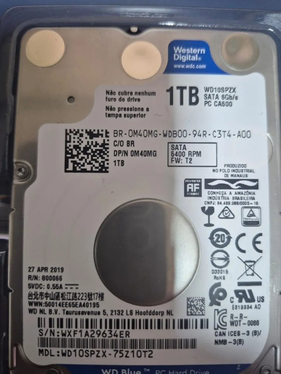 "hd de notebook 1 tb" no Brasil