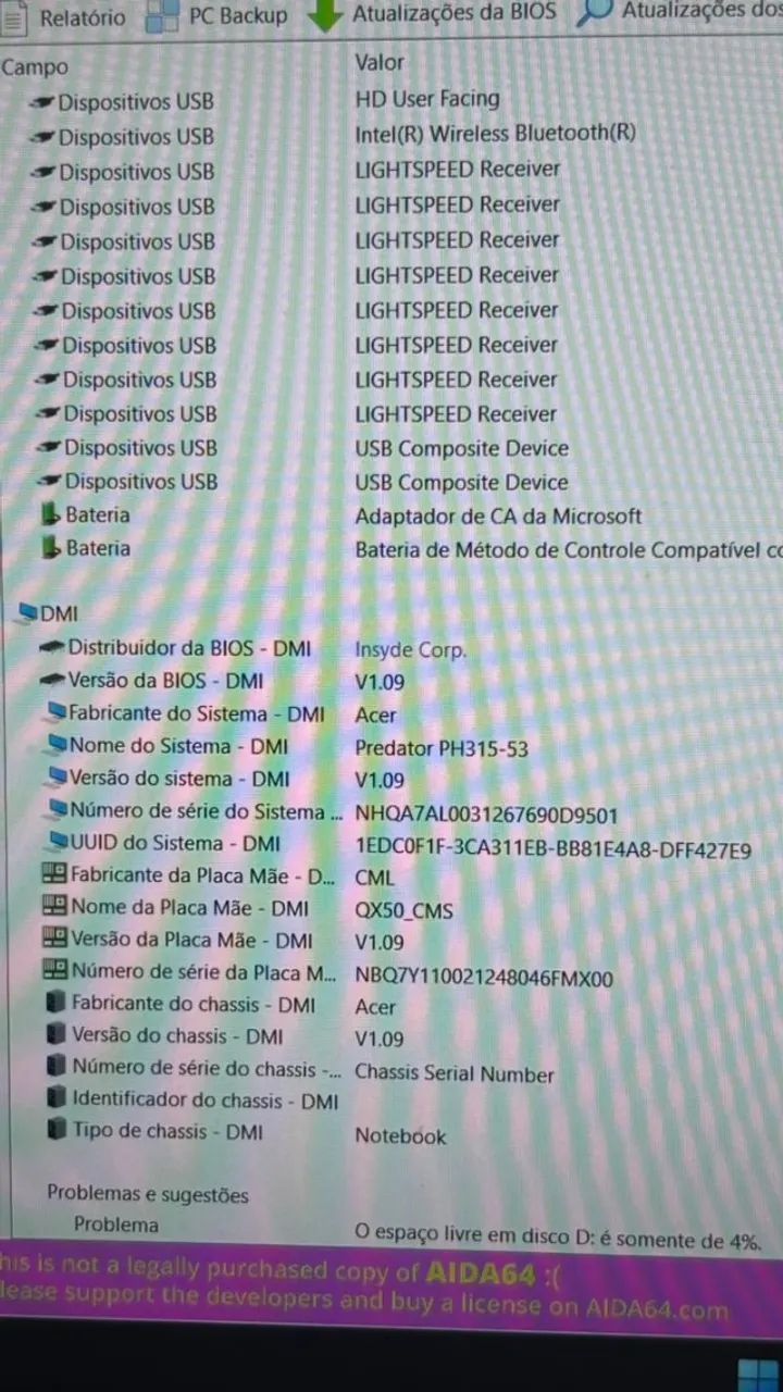 Notebook Acer Predator Helios 300 PH315-53 TROCO POR PS5 OU OFERTA ...